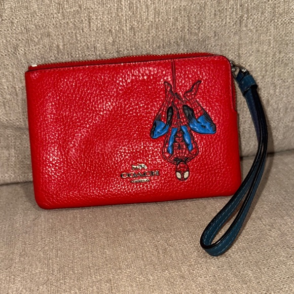 Coach | Bags | Rare Coach Marvel Spider Man Wristlet | Poshmark